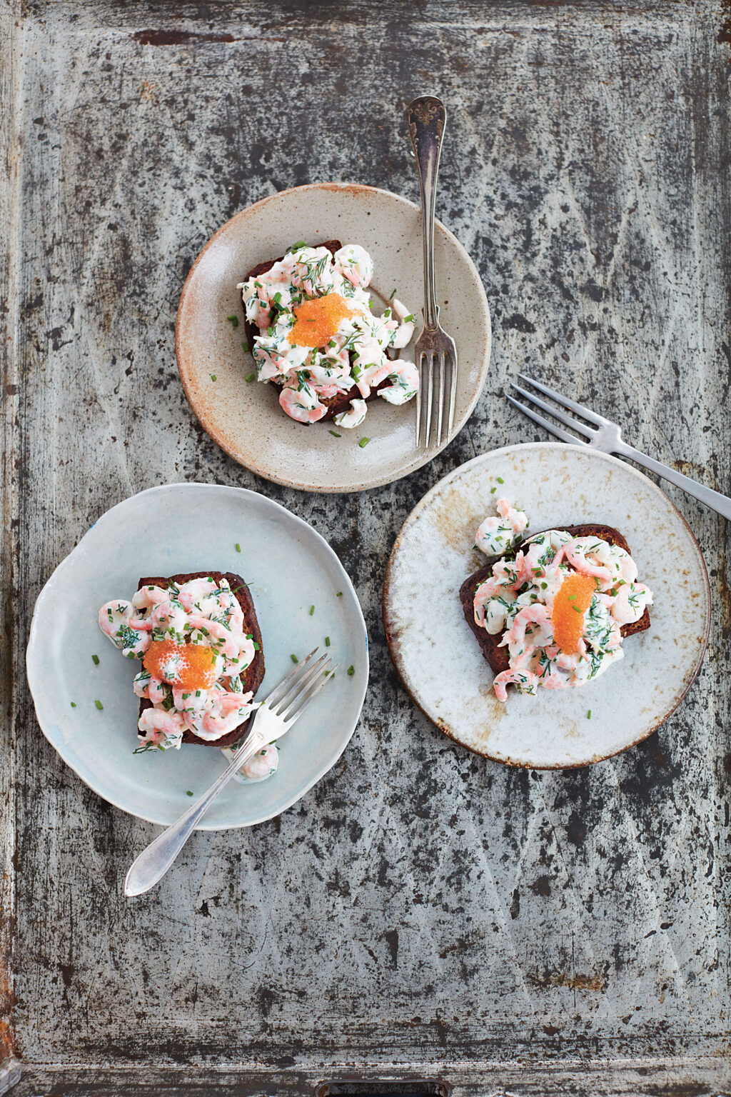 Prawns on Pumpernickel Toast Recipe | Nordic Xmas Starter |Rachel Khoo