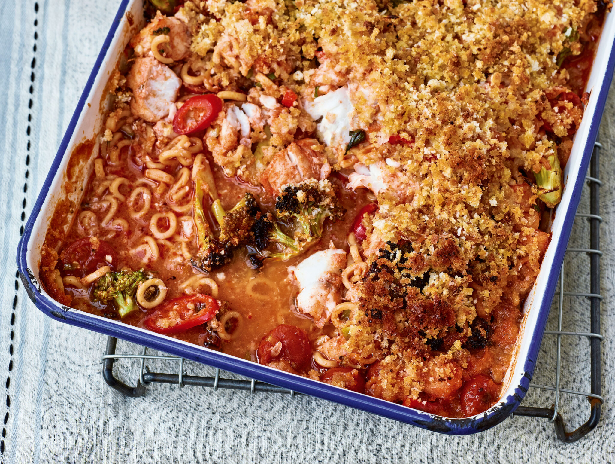 Nadiya Hussain Hoop Fish Bake Recipe | Time To Eat BBC