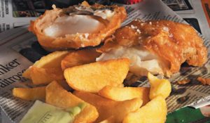 Battered Cod with Mushy Pea Mayonnaise Recipe | Fish and Chips