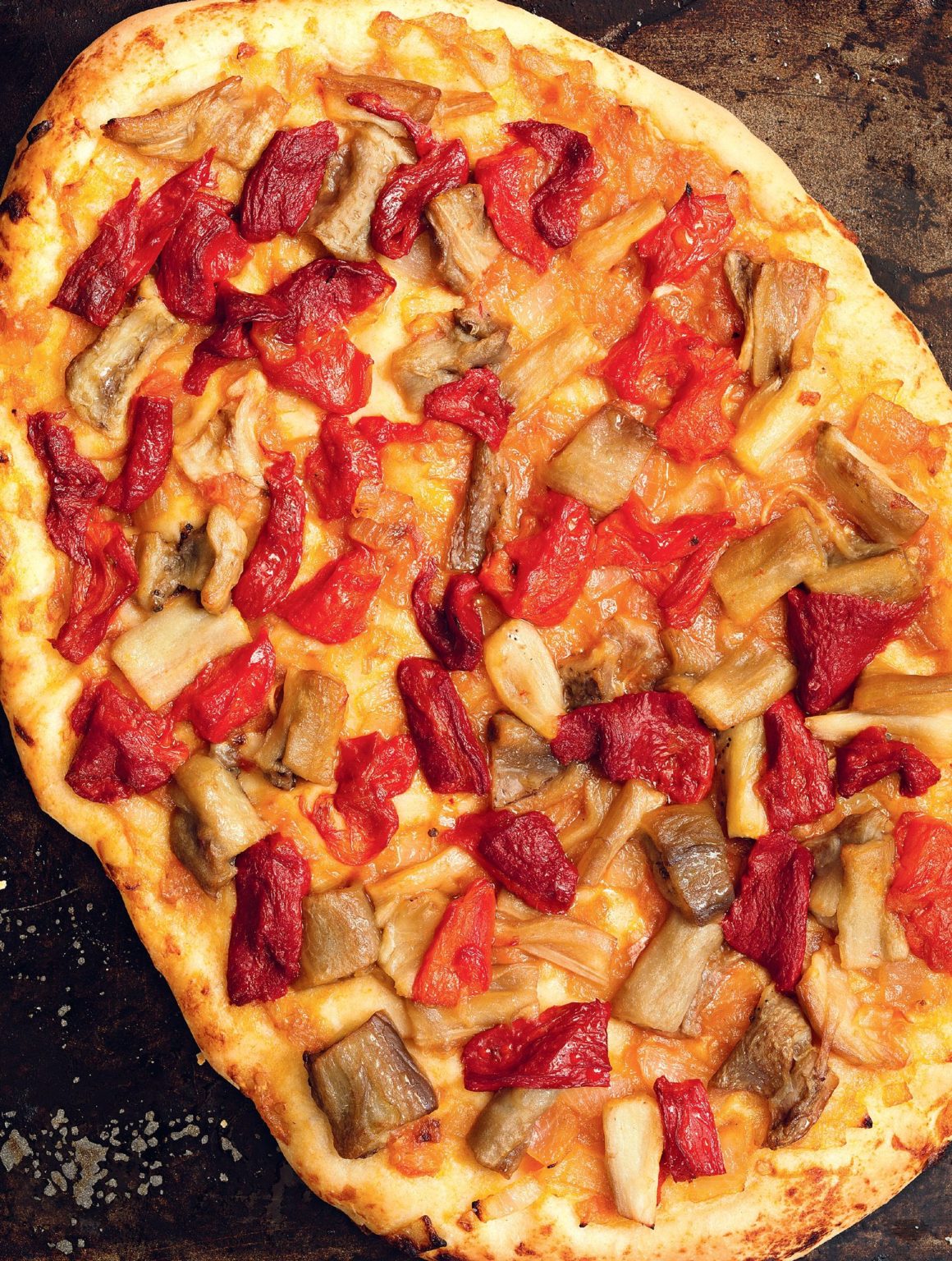 Open Pie with Roasted Peppers and Aubergines Recipe