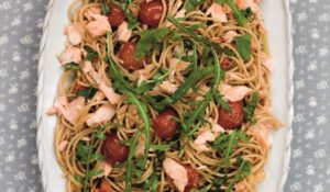 Mediterranean Salmon and Spaghetti Recipe | Salmon Pasta