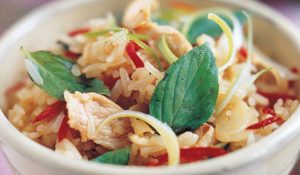Easy Chicken Fried Rice with Basil Recipe by Ken Hom