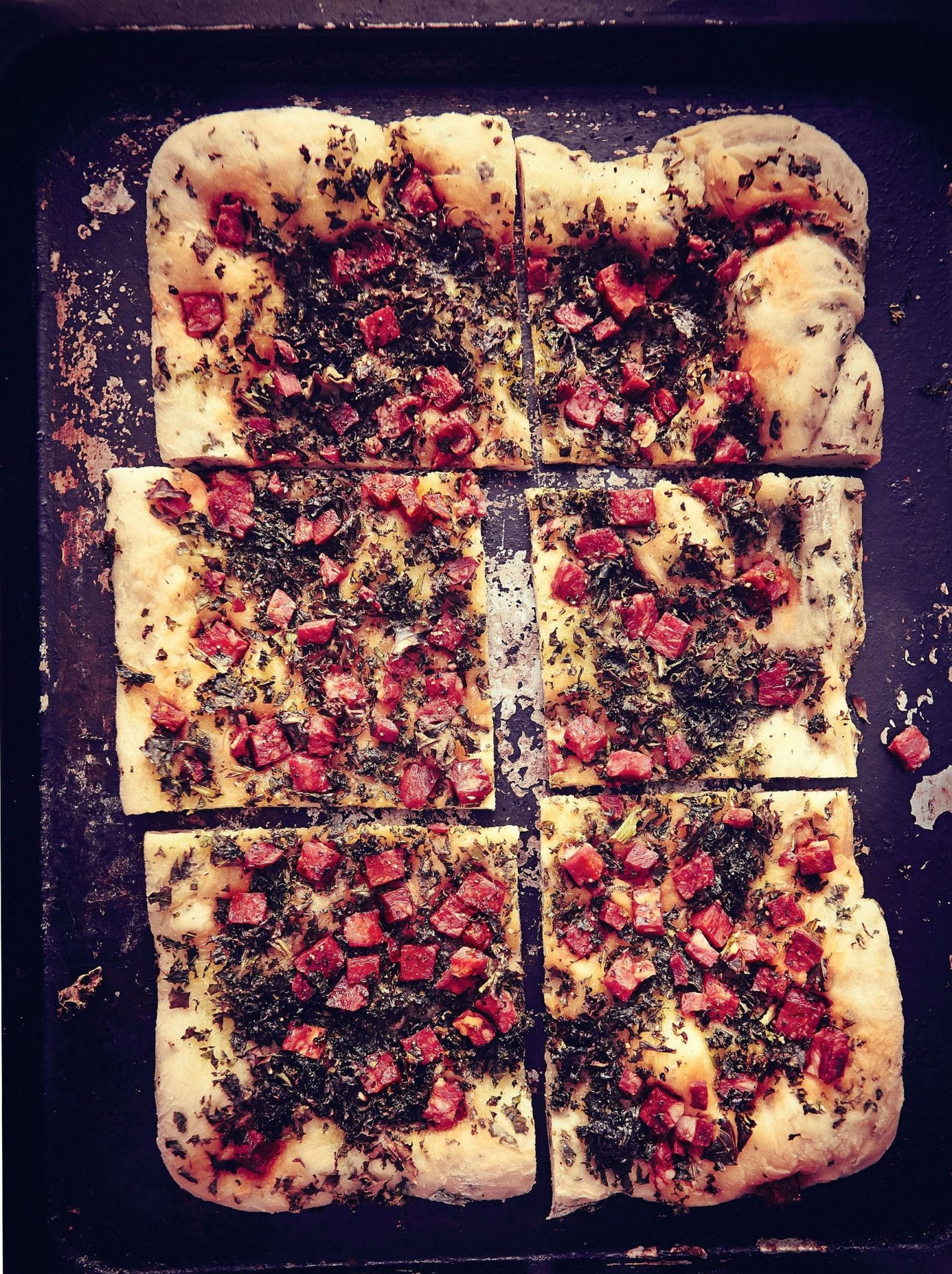 Ruby Tandoh Chorizo and Kale Flatbread Recipe | Spanish Bread