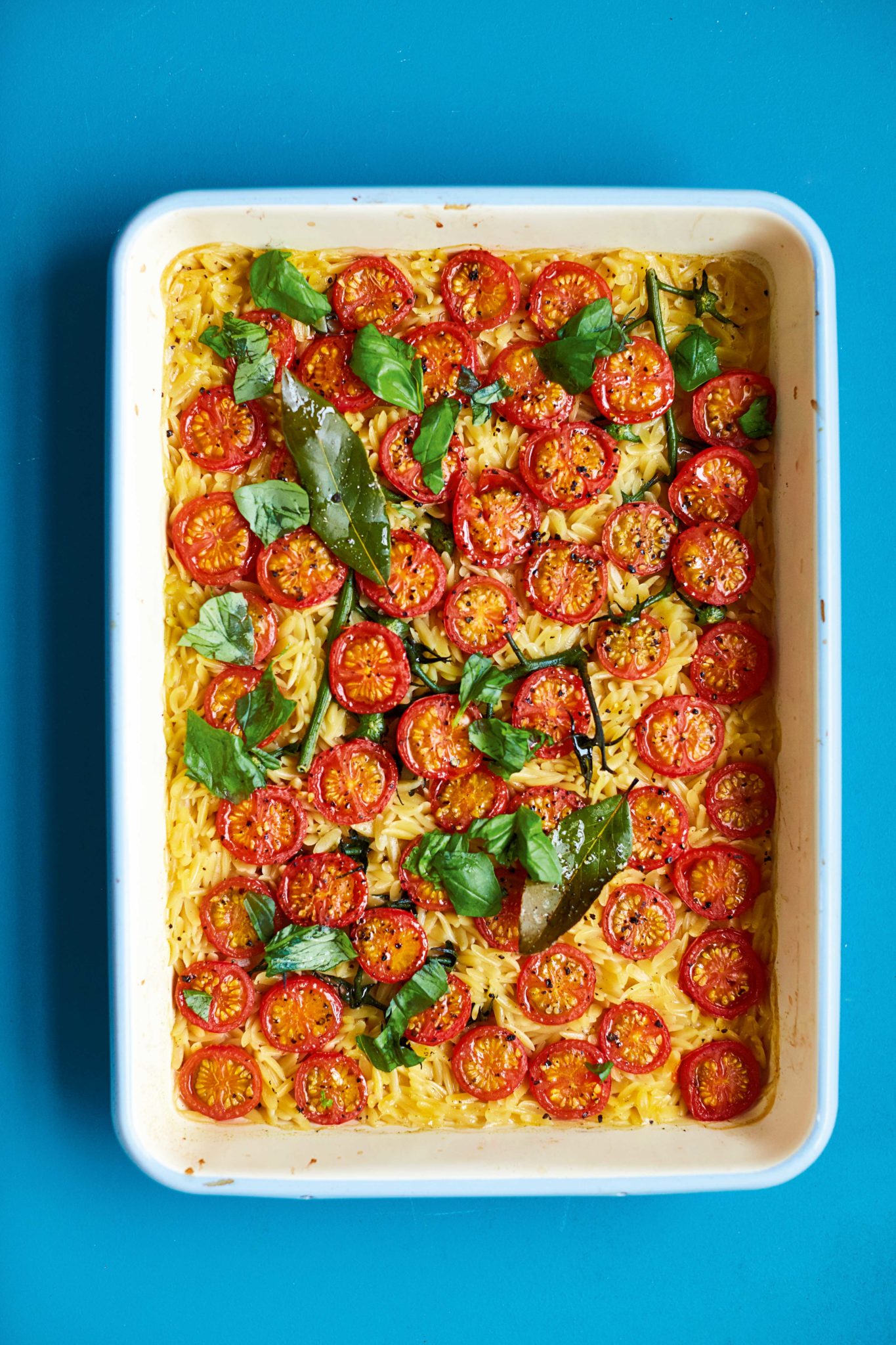Rukmini Iyer Roasted Tomato & Bay Orzo | Quick One-tin Recipe