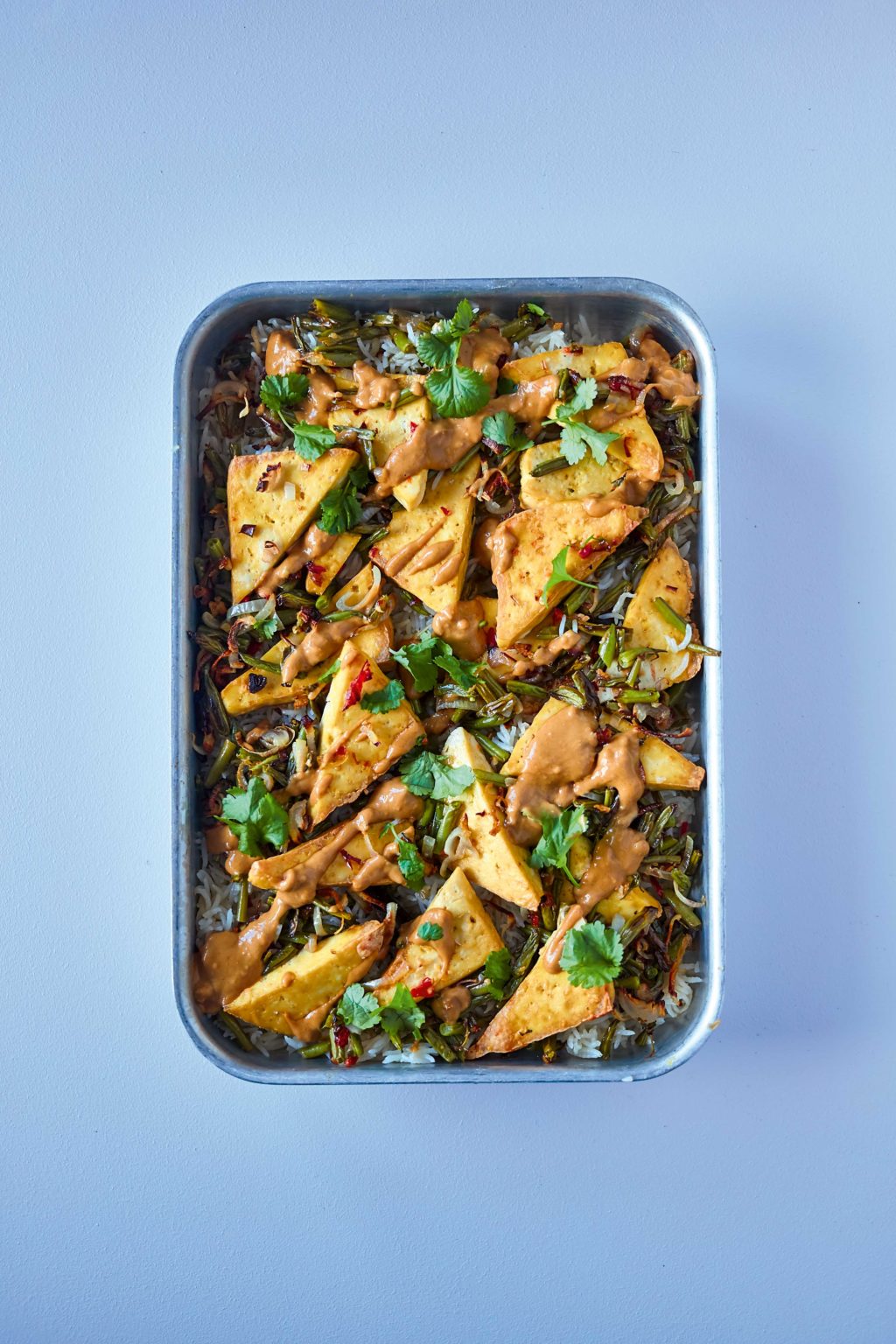 Rukmini Iyer Coconut Rice with Tofu Recipe | Vegan Traybake