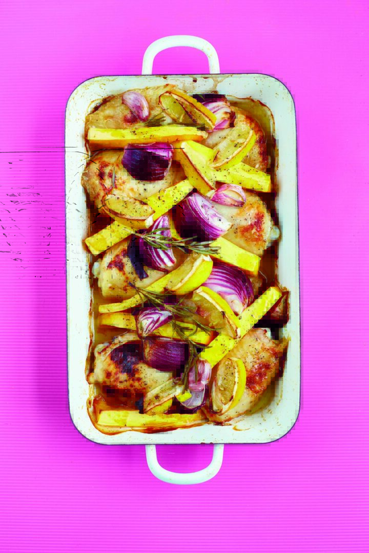 Rukmini Iyer One-tin Roast Chicken & Squash Recipe