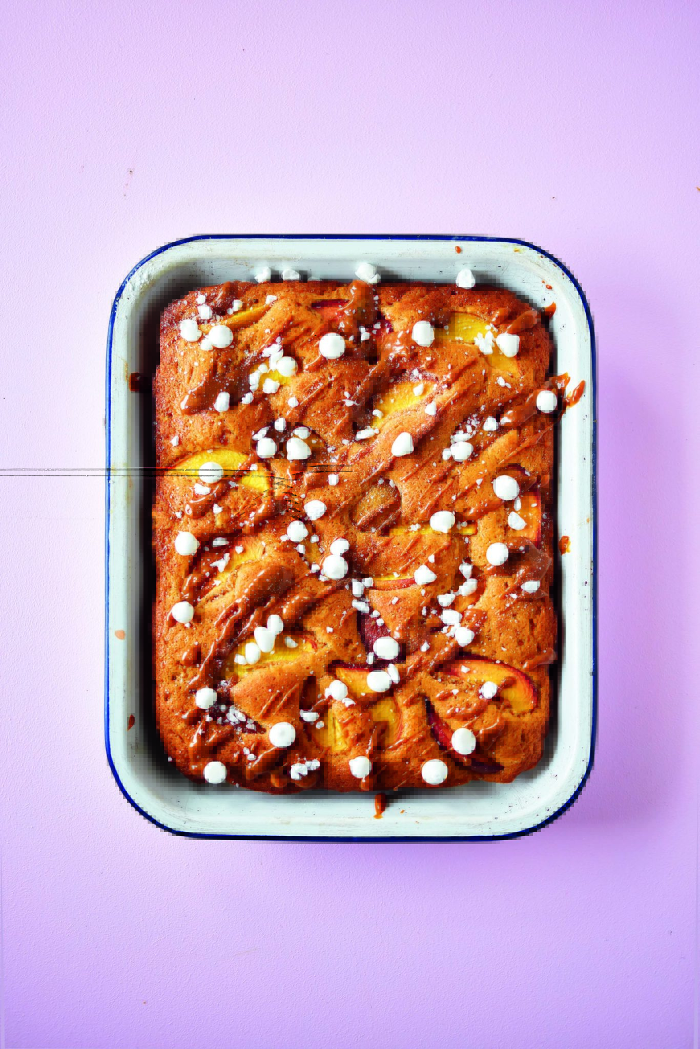 Rukmini Iyer Peach and Dulce de Leche Cake Recipe | One-Pan Cake