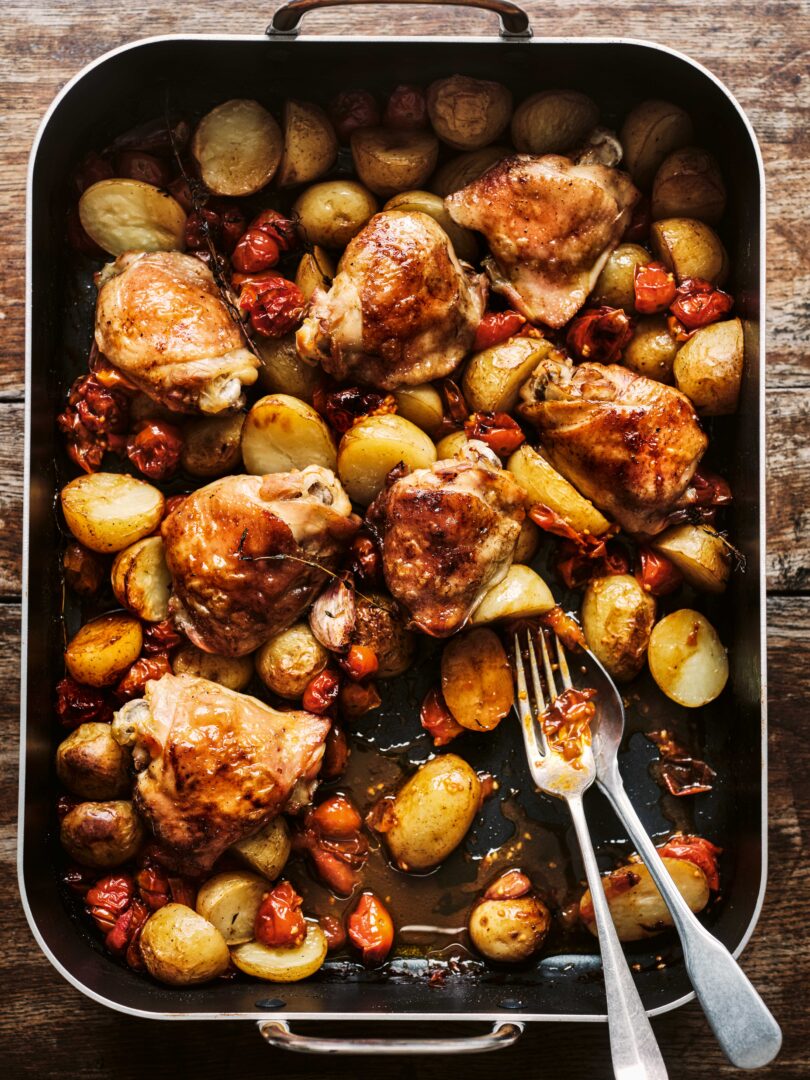Chris Baber Chicken & New Potato Tray Bake | Jersey Royal Recipe