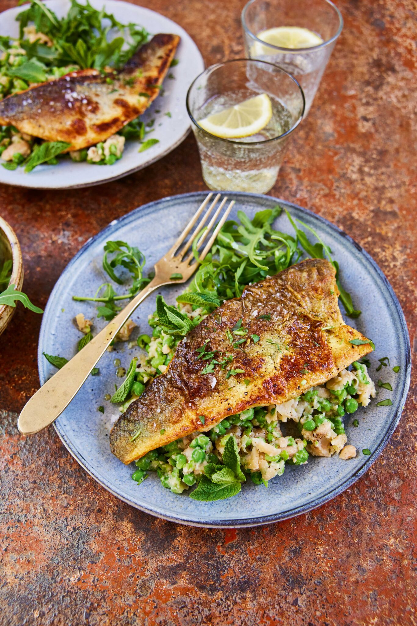 Dr Rupy Crispy Seabass & Mashed Peas | Fibre-packed Recipe