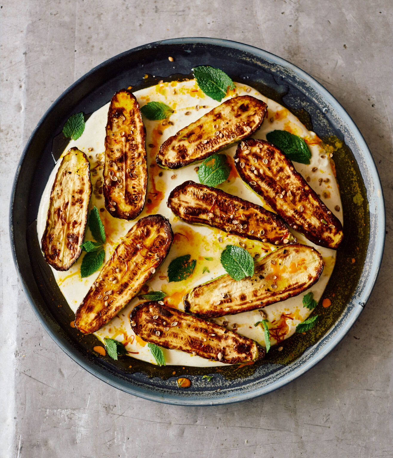 Ottolenghi Test Kitchen Grilled Courgettes with Yoghurt | Shelf Love