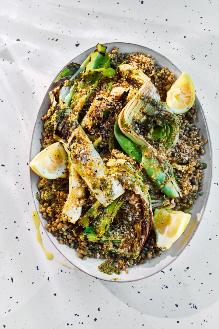 Mob Pesto Lentils with Lemony Leeks Recipe | Mob 6 Recipe