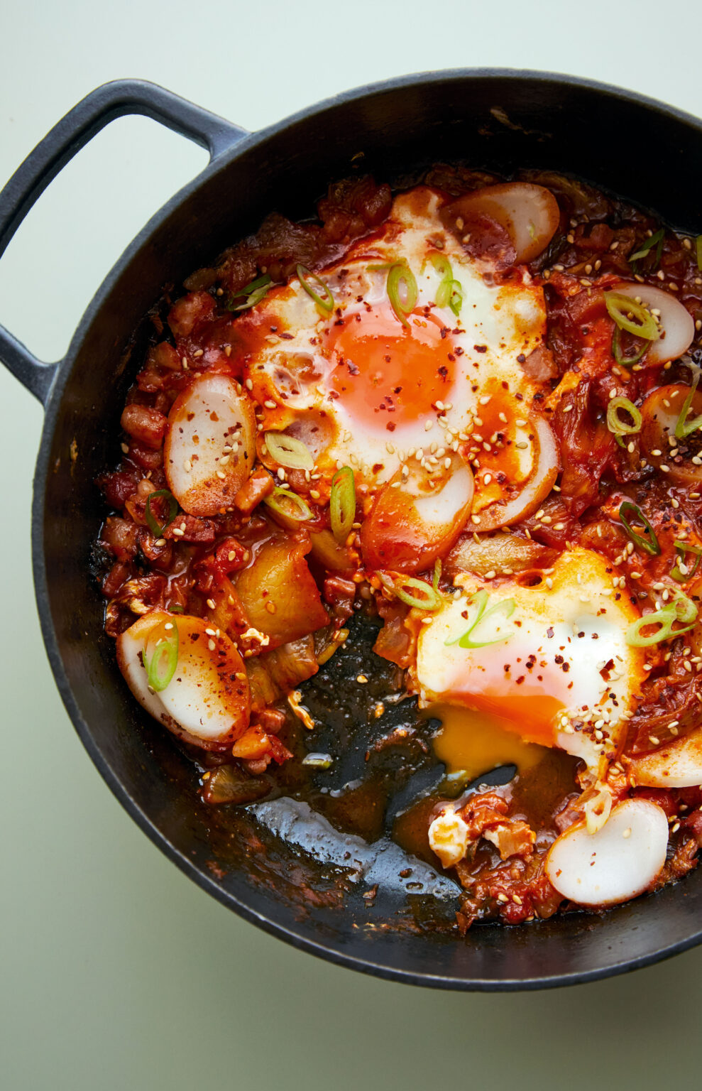 Kimchi and Gochujang Skillet Eggs Recipe | Ed Smith