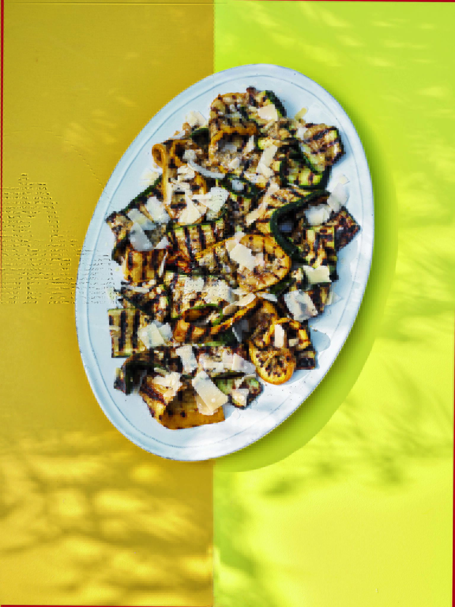 Rukmini Iyer Griddled Courgettes with Mint and Parmesan Recipe