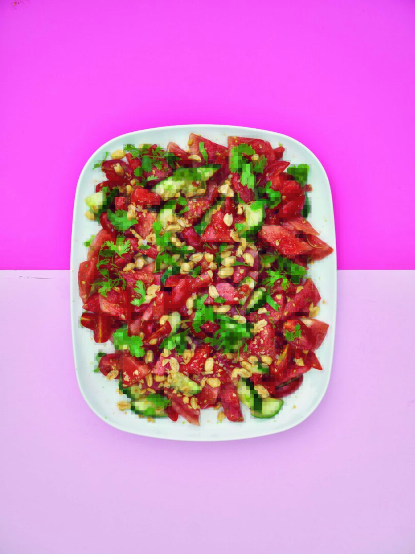 Rukmini Iyer Spiced Watermelon Tomato and Cucumber Salad Recipe