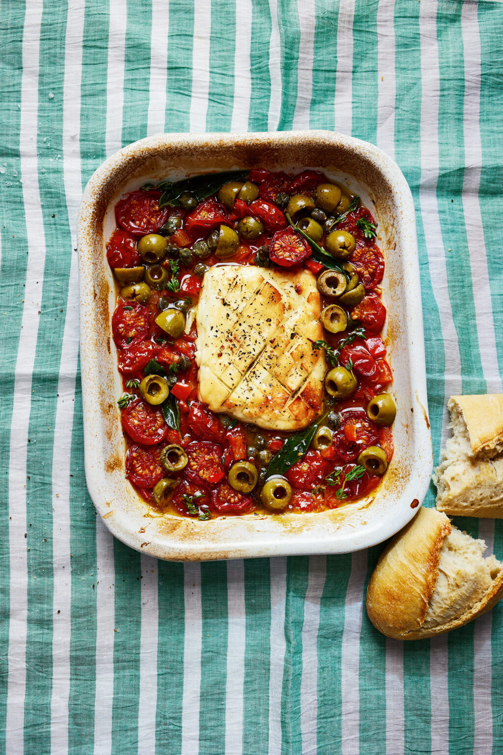 Eleanor Wilkinson Halloumi or Cod Provençal Recipe | One Pot One Portion