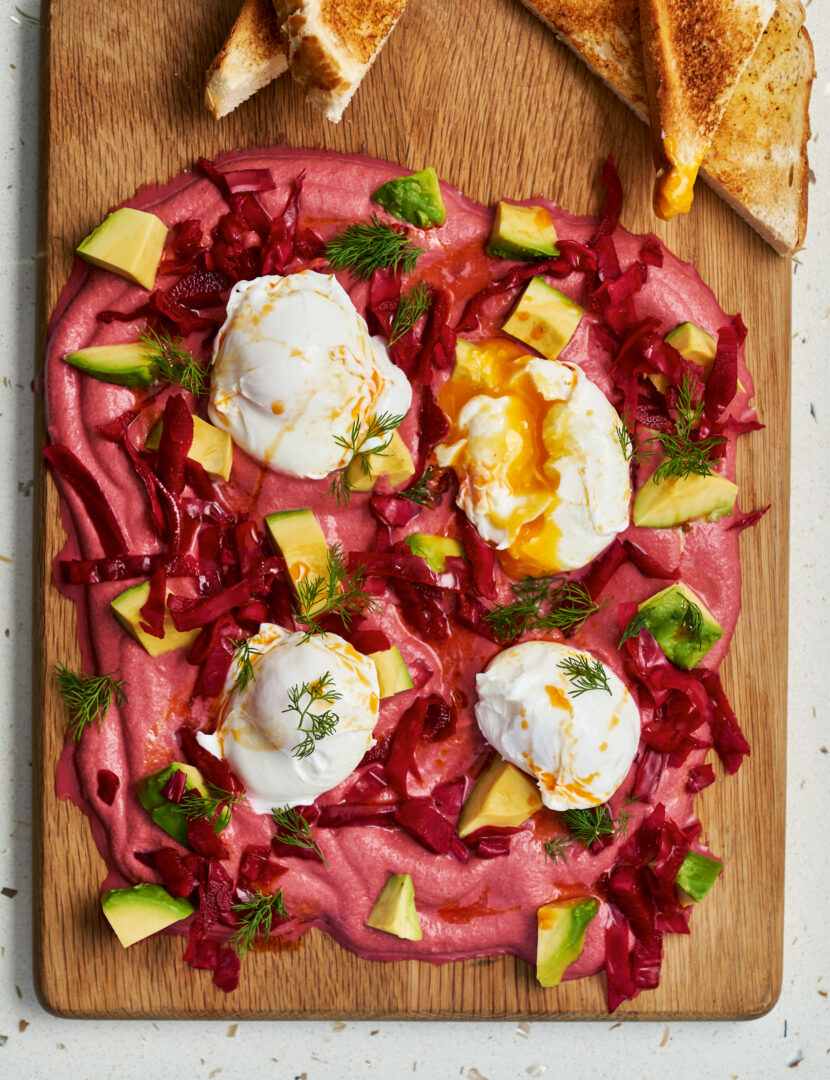 Nadiya Hussain Poached Egg Board Recipe | BBC2 Cook Once, Eat Twice