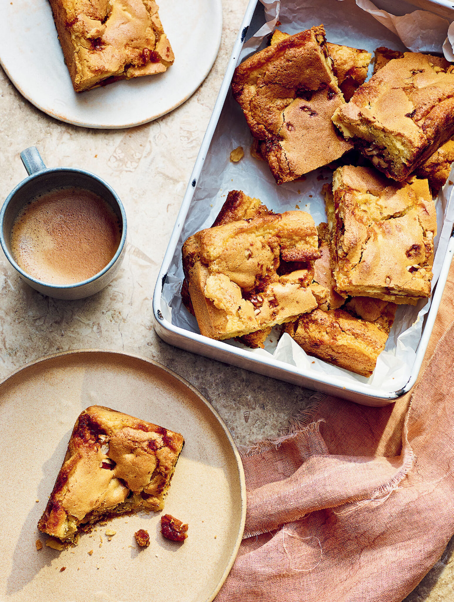 Blondies with Pecan Brittle Recipe | John and Lisa's Weekend Kitchen ITV