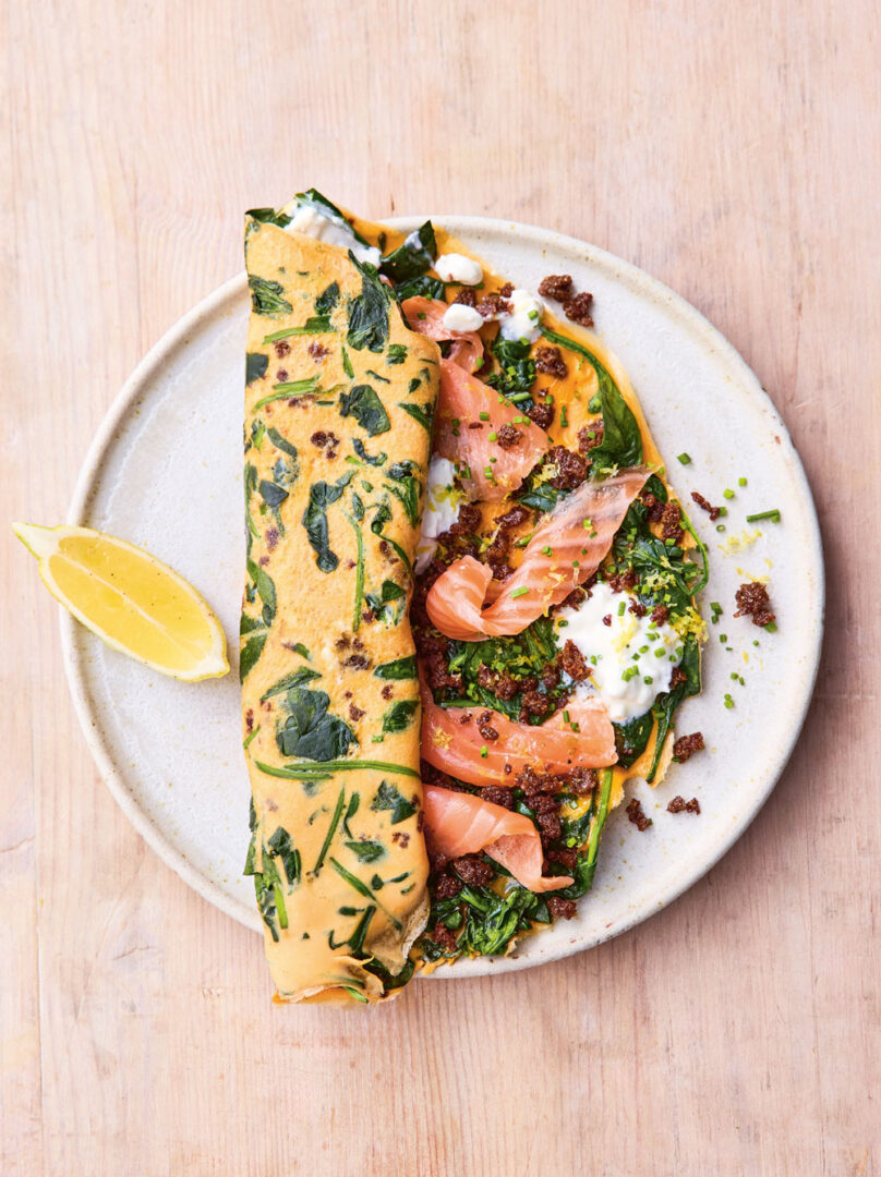 Jamie Oliver Smoked Salmon & Rye Omelette Recipe | Eat Yourself Healthy